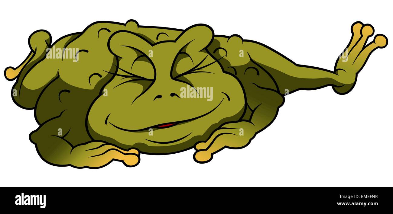 Frog relax Stock Vector Images - Alamy