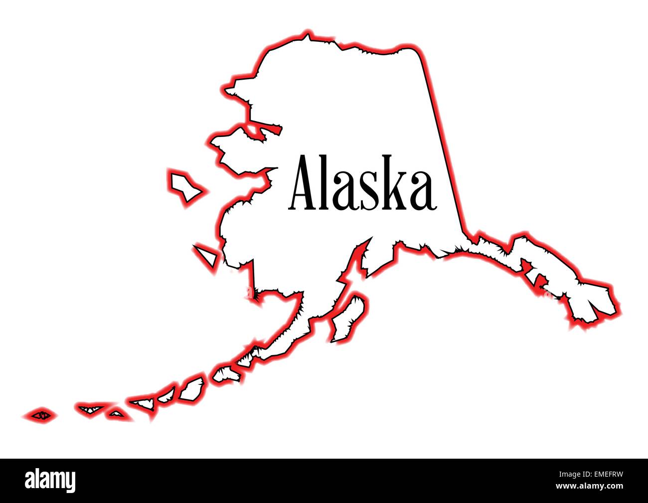 Alaska outline vector hi-res stock photography and images - Alamy