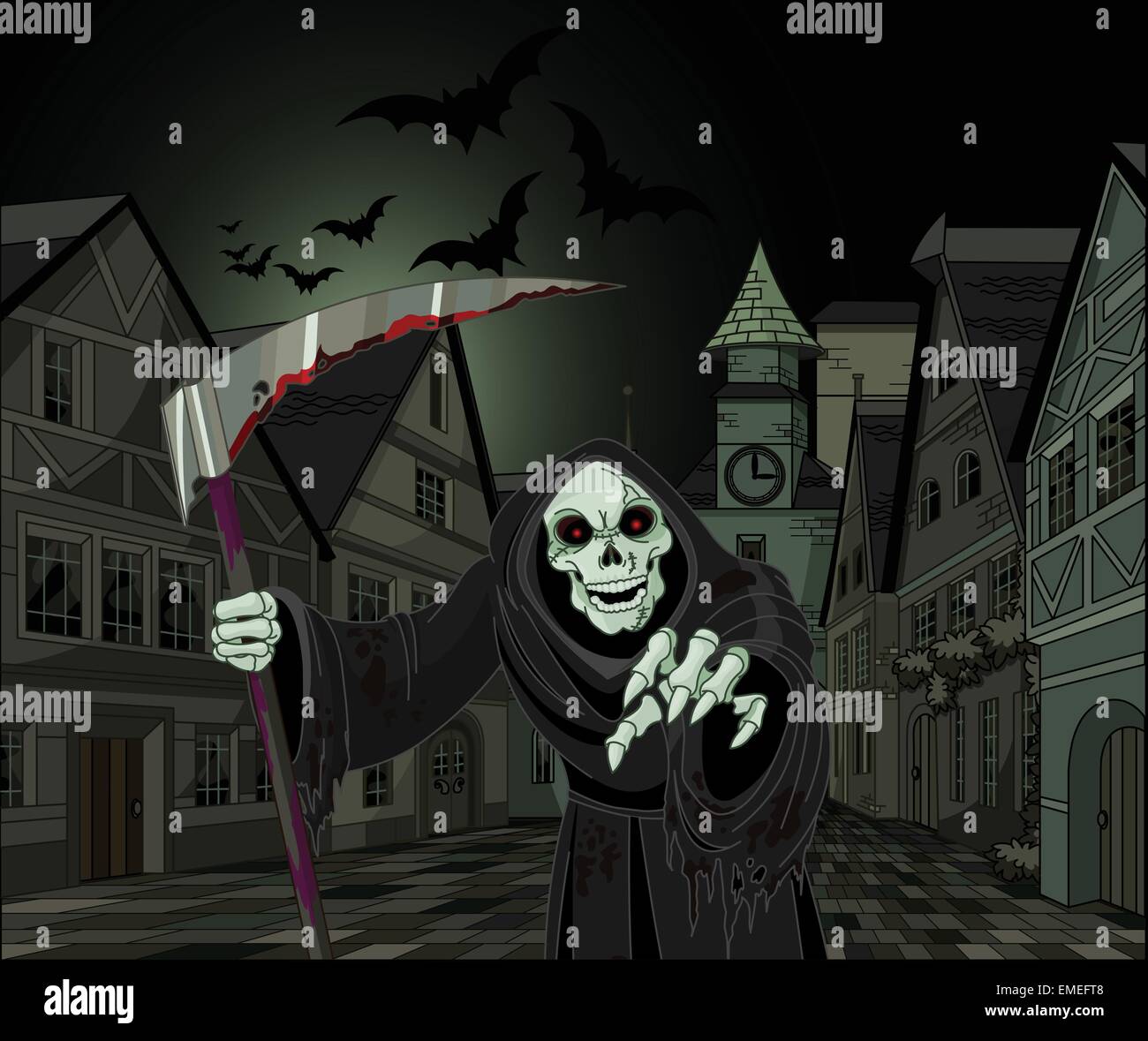Grim reaper drawing hi-res stock photography and images - Alamy