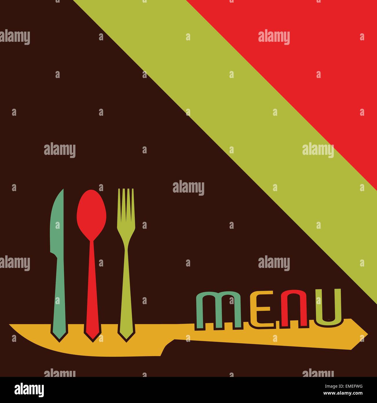Template for menu card with cutlery-Vector Illustration Stock Vector ...