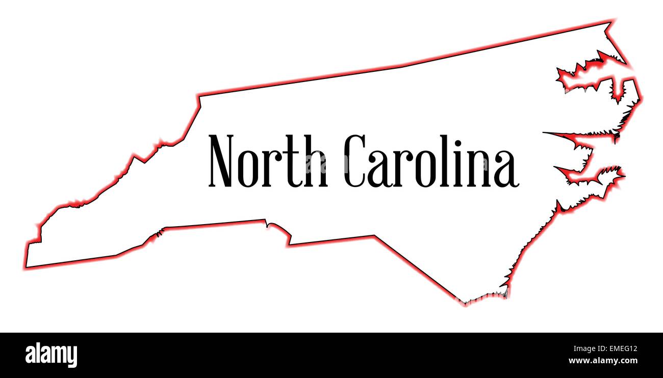 North carolina map Cut Out Stock Images & Pictures - Alamy