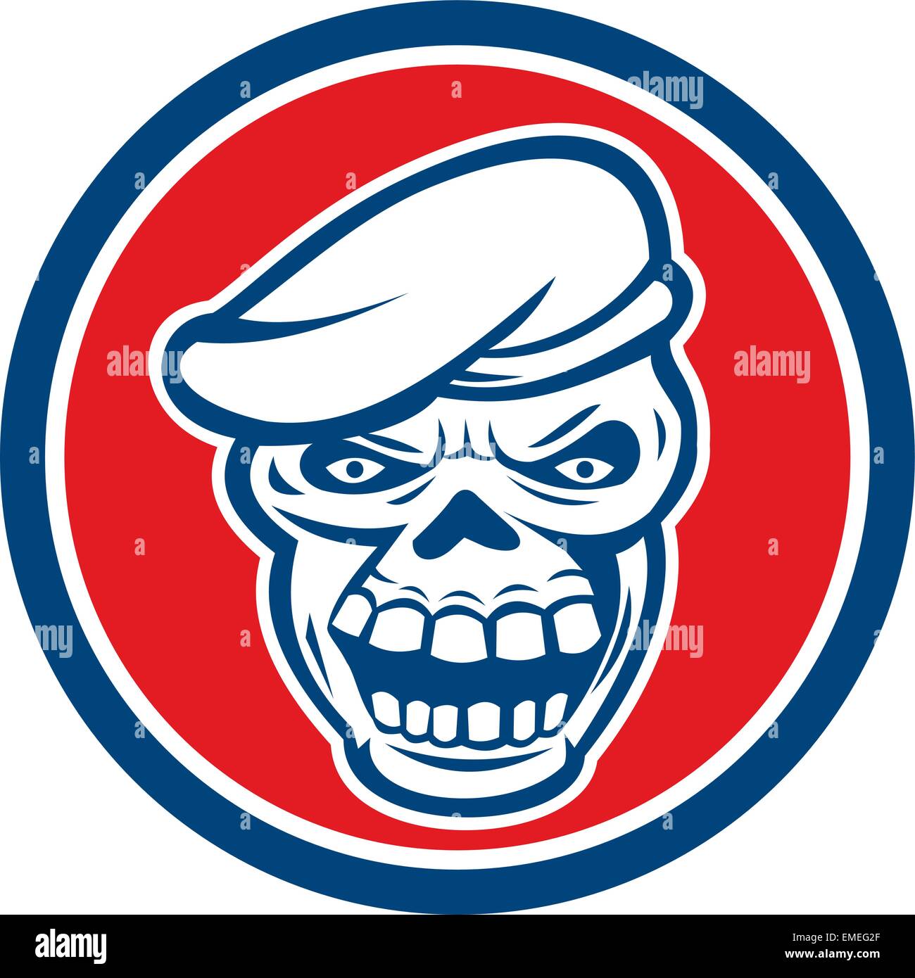 Skull with beret hi-res stock photography and images - Alamy