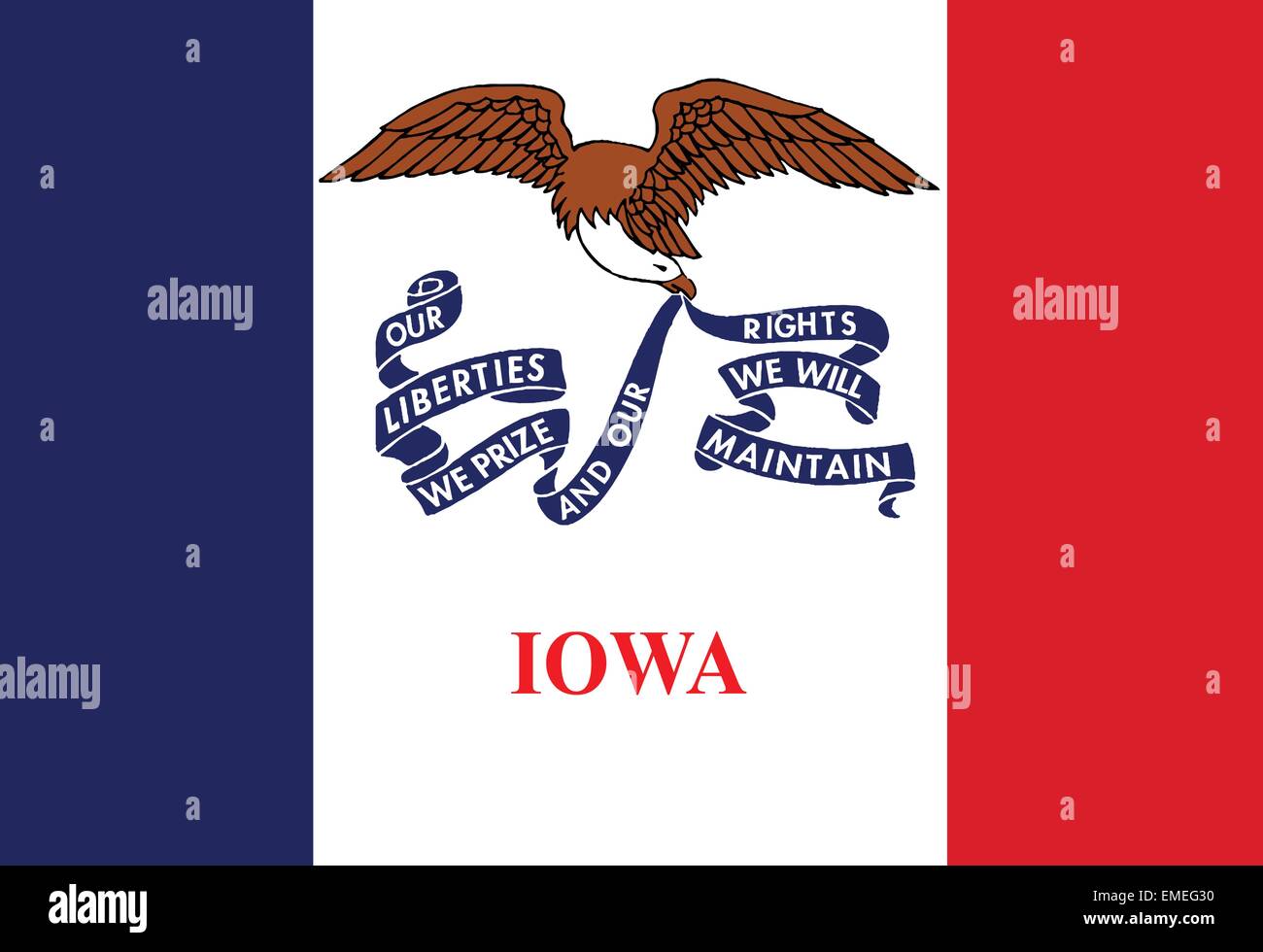 Iowa State Flag Stock Vector Image & Art - Alamy