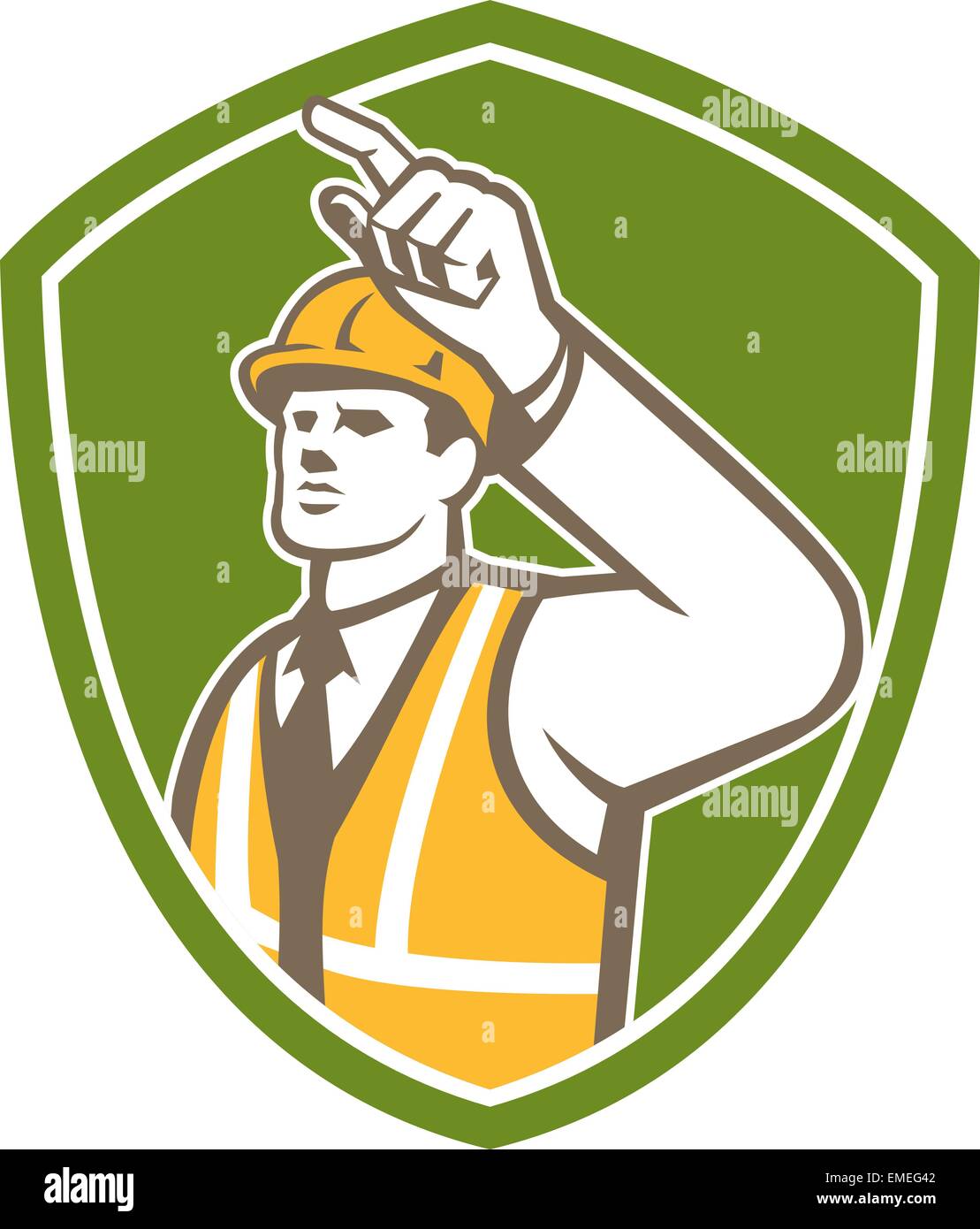 Construction shield Stock Vector Images - Alamy