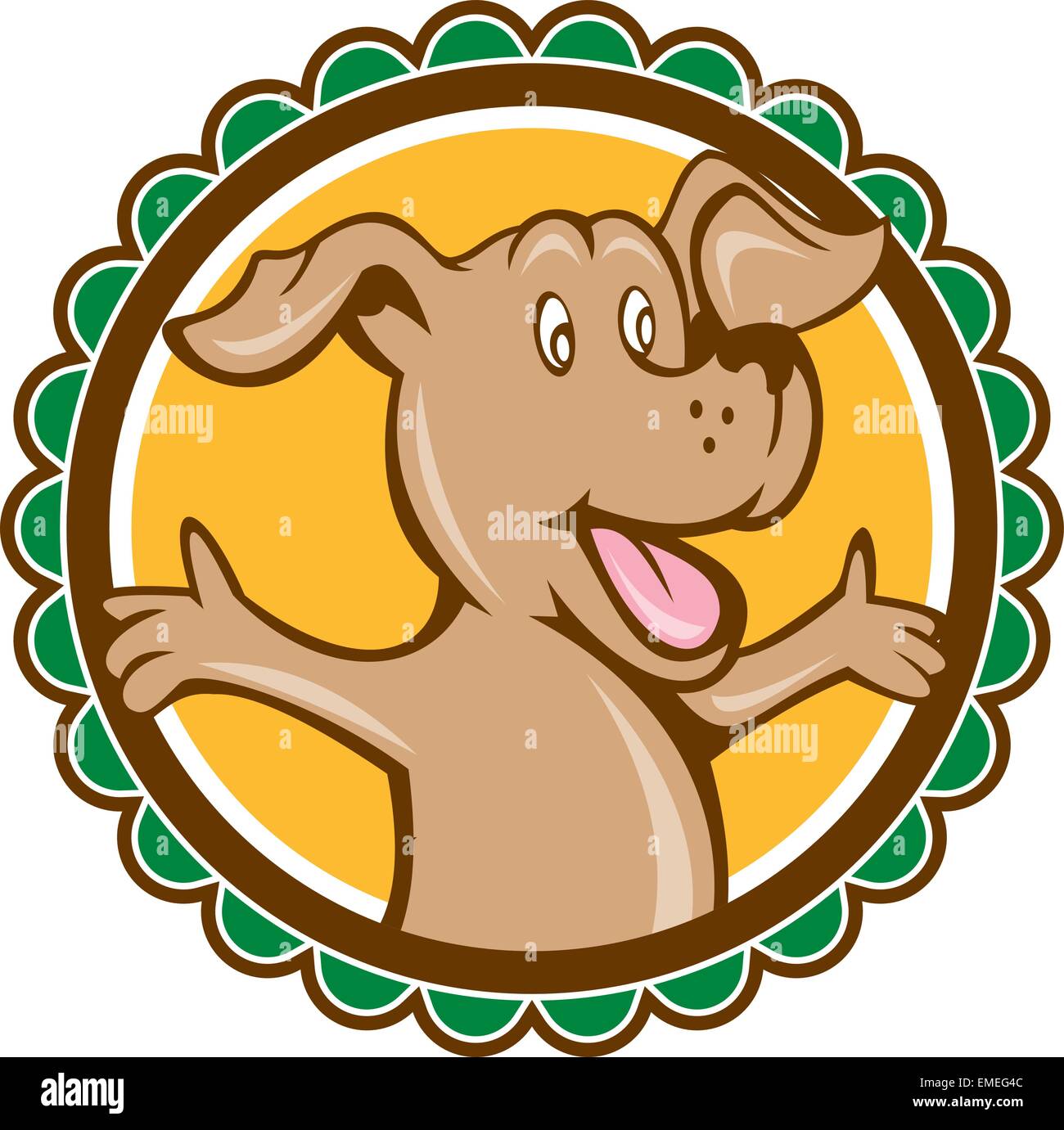 Welcoming dog Stock Vector Images - Alamy