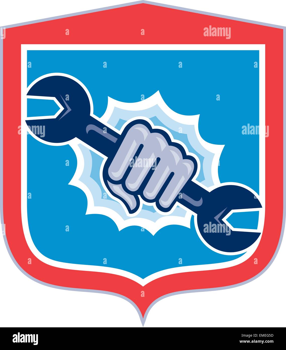 Punching shield Stock Vector Images - Alamy