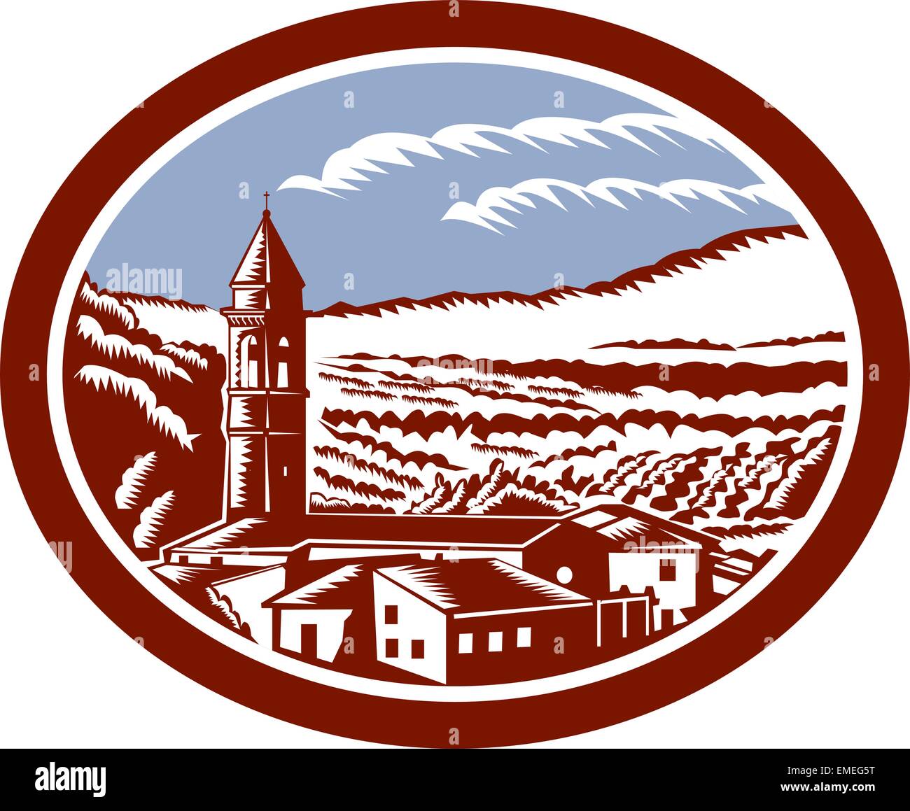 Bell tower cathedral church Stock Vector Images - Alamy