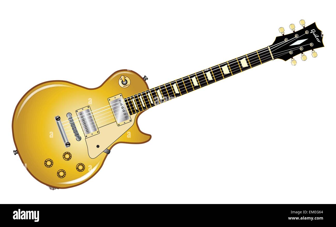 Gold top guitar Stock Vector Images - Alamy