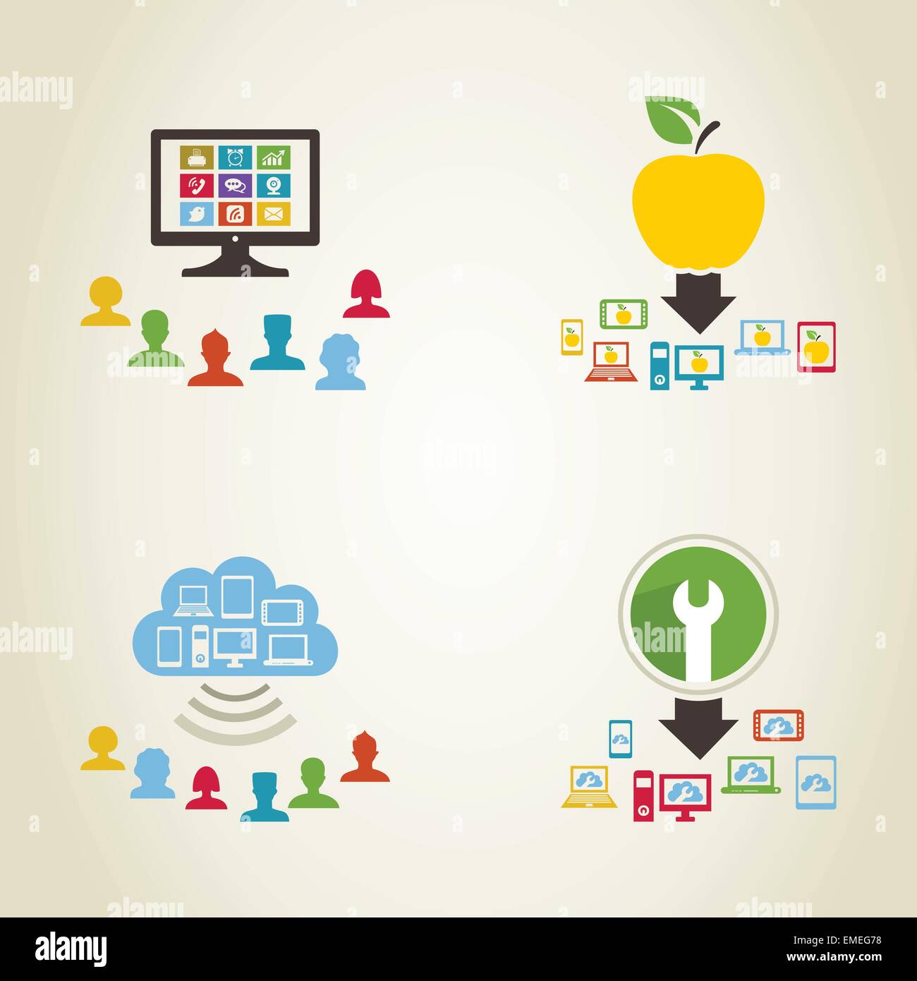 Network an icon Stock Vector Image & Art - Alamy