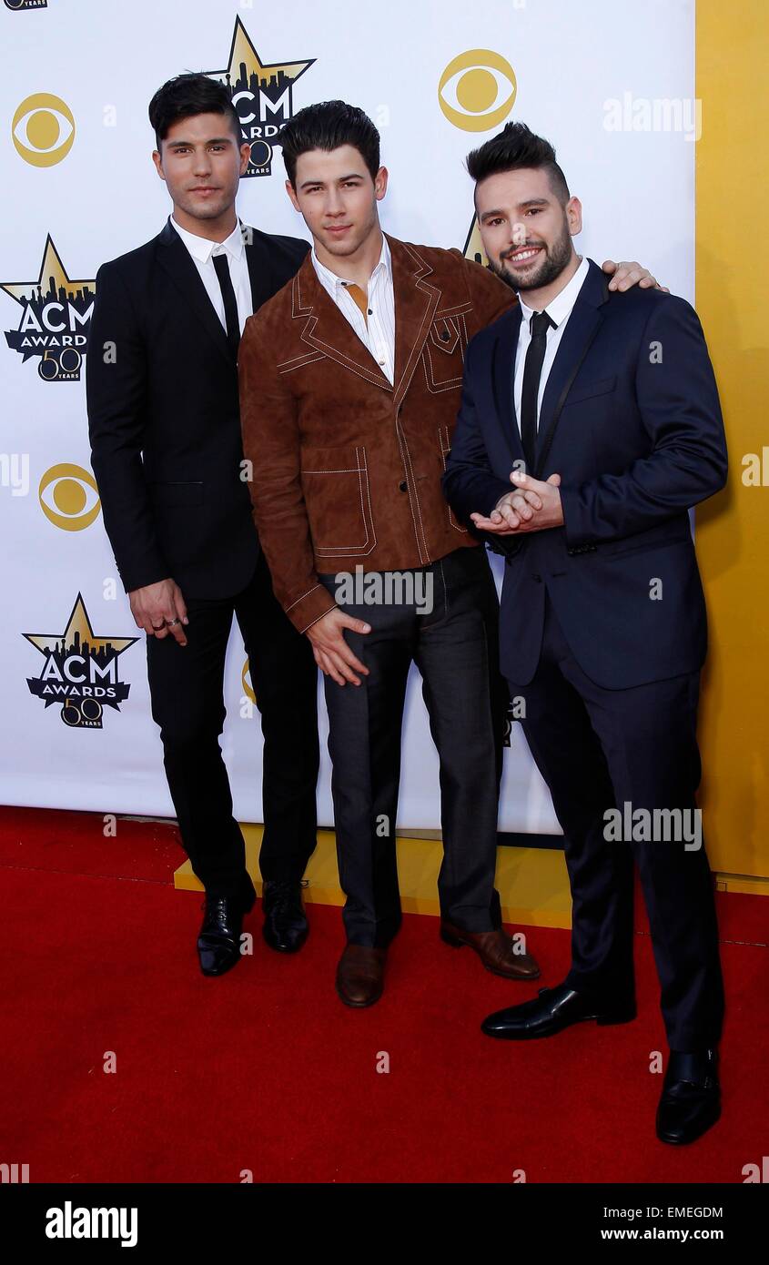 Arlington, TX, USA. 19th Apr, 2015. Dan and Shay, Nick Jonas at ...
