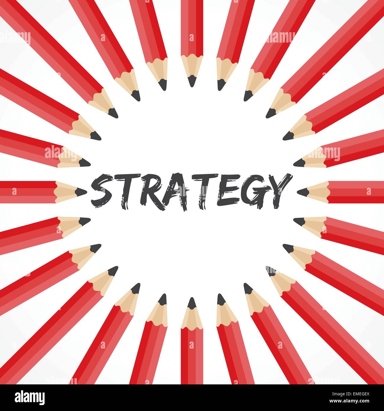Strategy word with pencil background stock vector Stock Vector Image ...