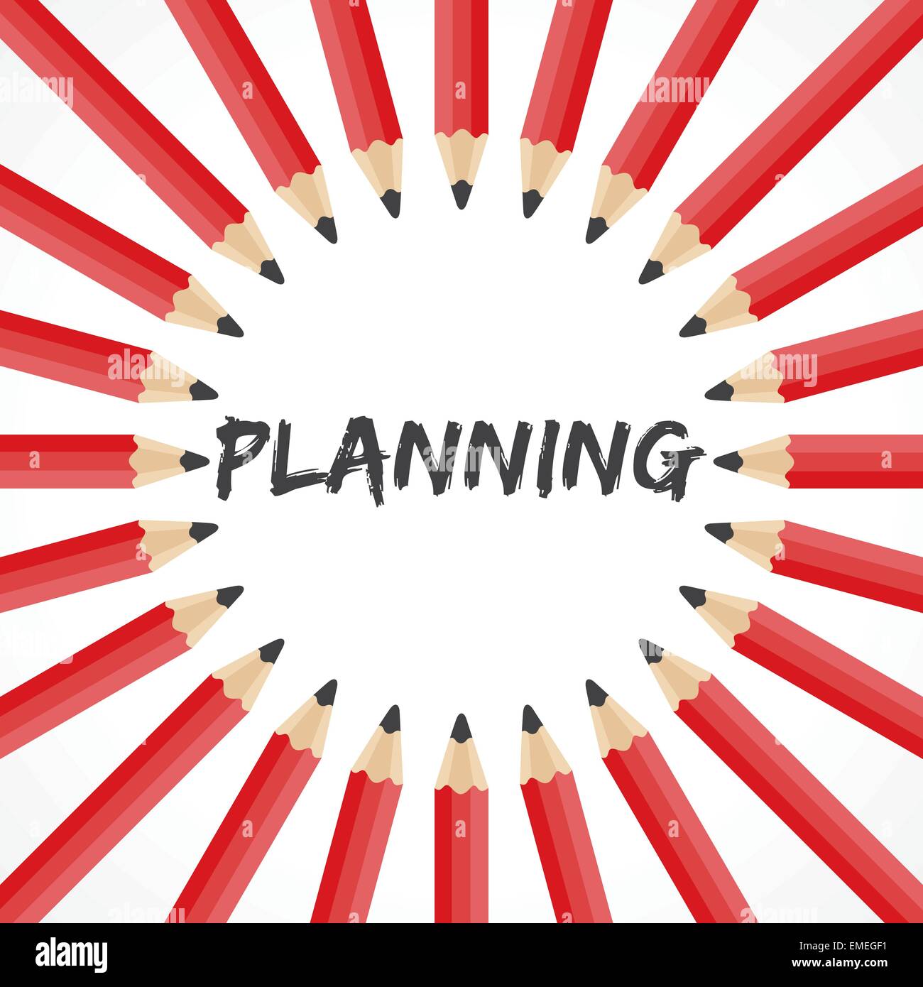Planning word with pencil background stock vector Stock Vector Image ...