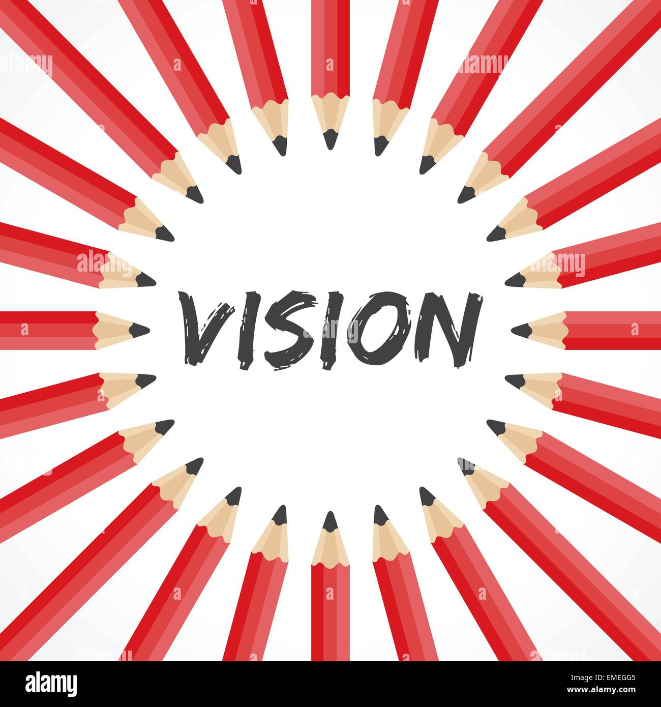 Vision word with pencil background stock vector Stock Vector Image ...