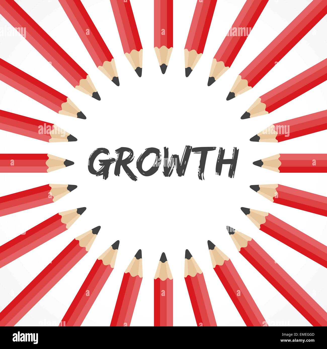 Growth word with pencil background stock vector Stock Vector Image ...