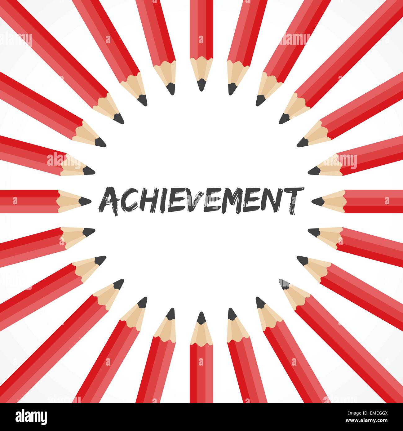 Achievement word with pencil background stock vector Stock Vector Image ...