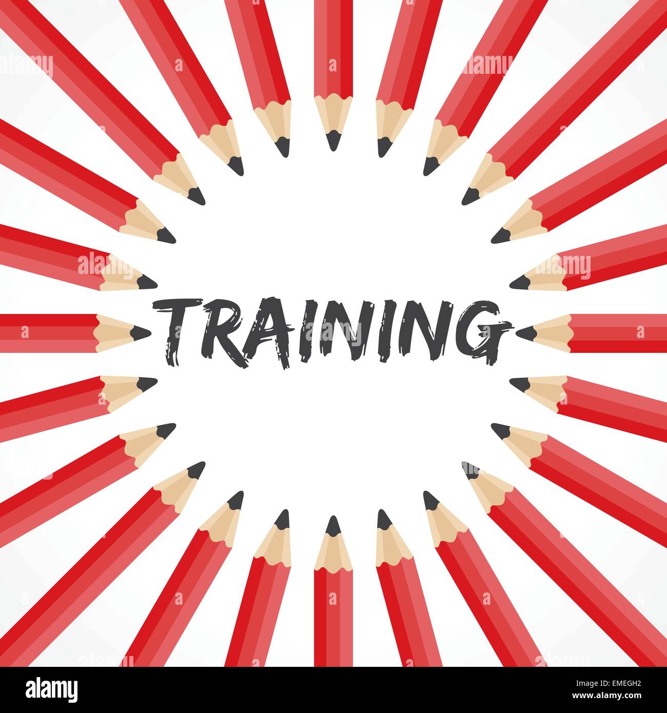 Training word with pencil background stock vector Stock Vector Image ...