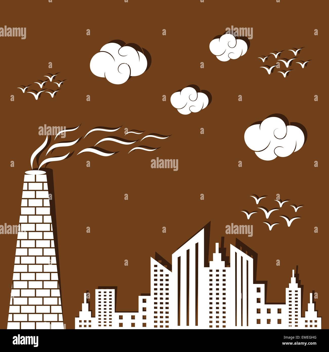 Polluted city concept background stock vector Stock Vector Image & Art ...