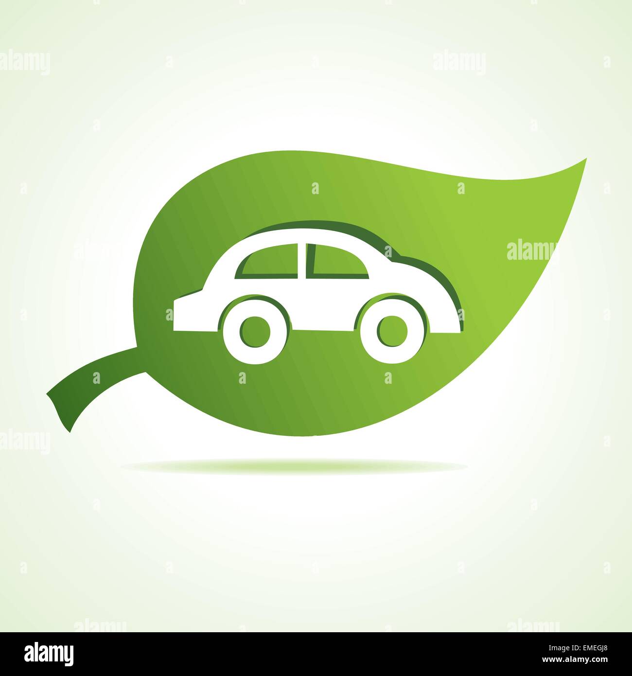 car icon at leaf stock vector Stock Vector Image & Art - Alamy