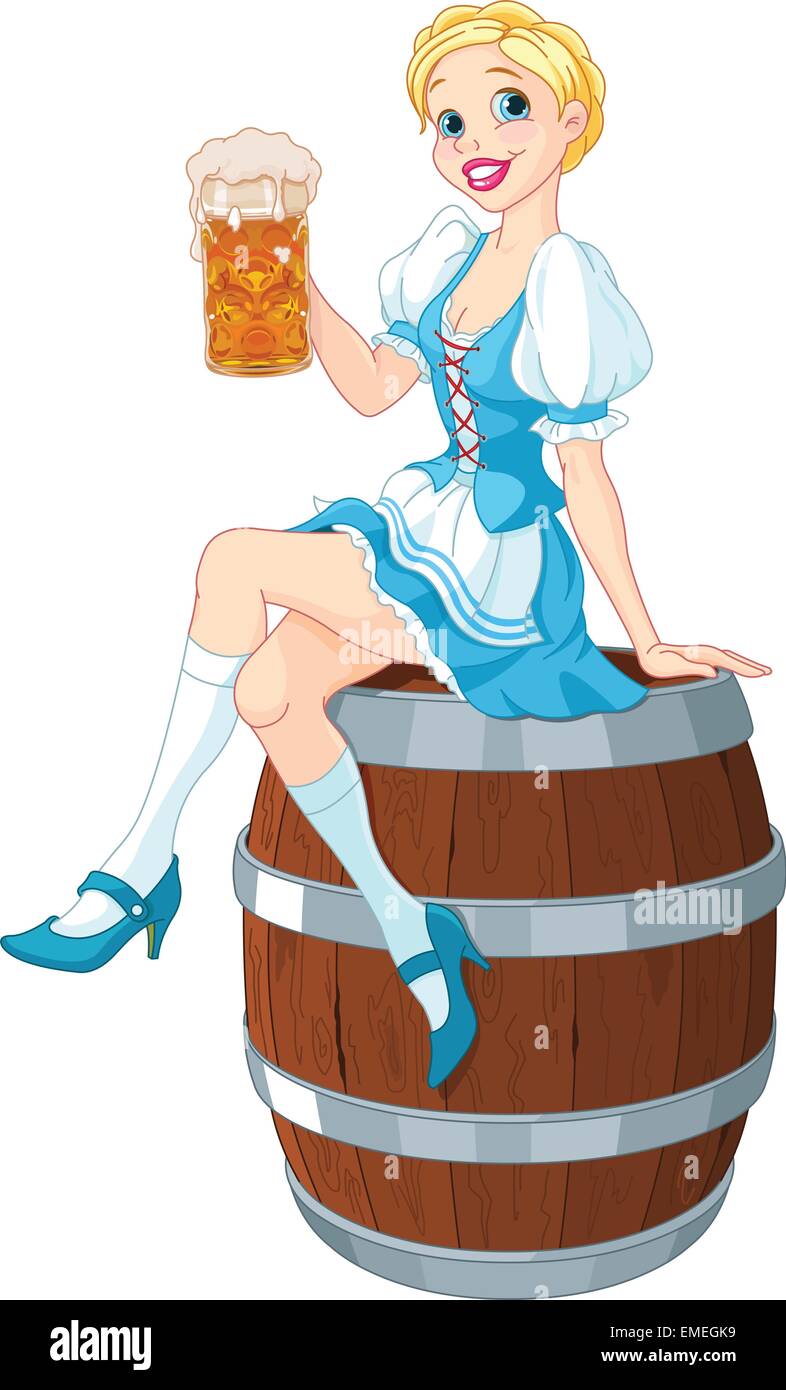 Holding keg Stock Vector Images - Alamy