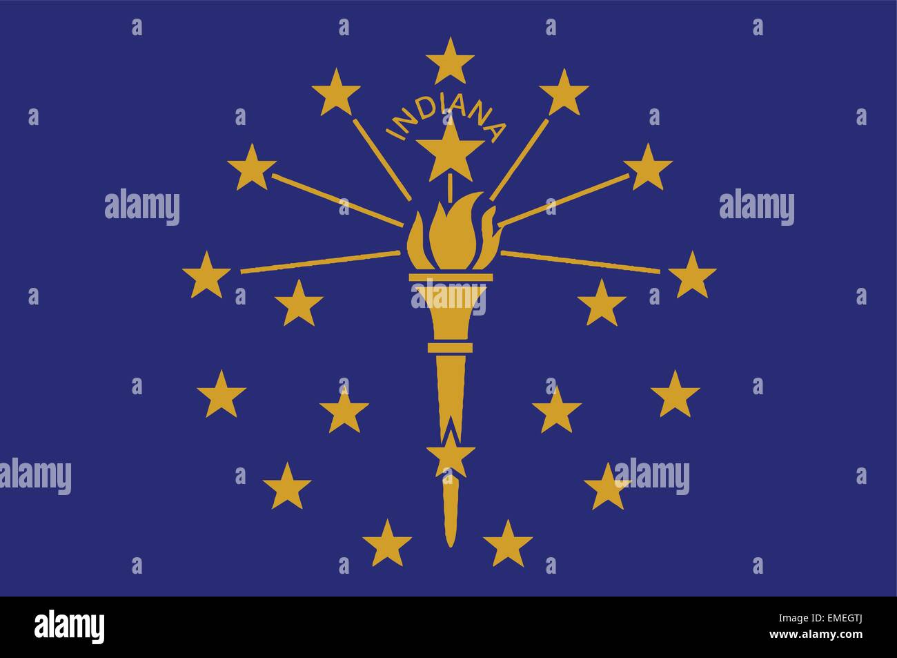 Indiana State Flag Stock Vector Image & Art - Alamy
