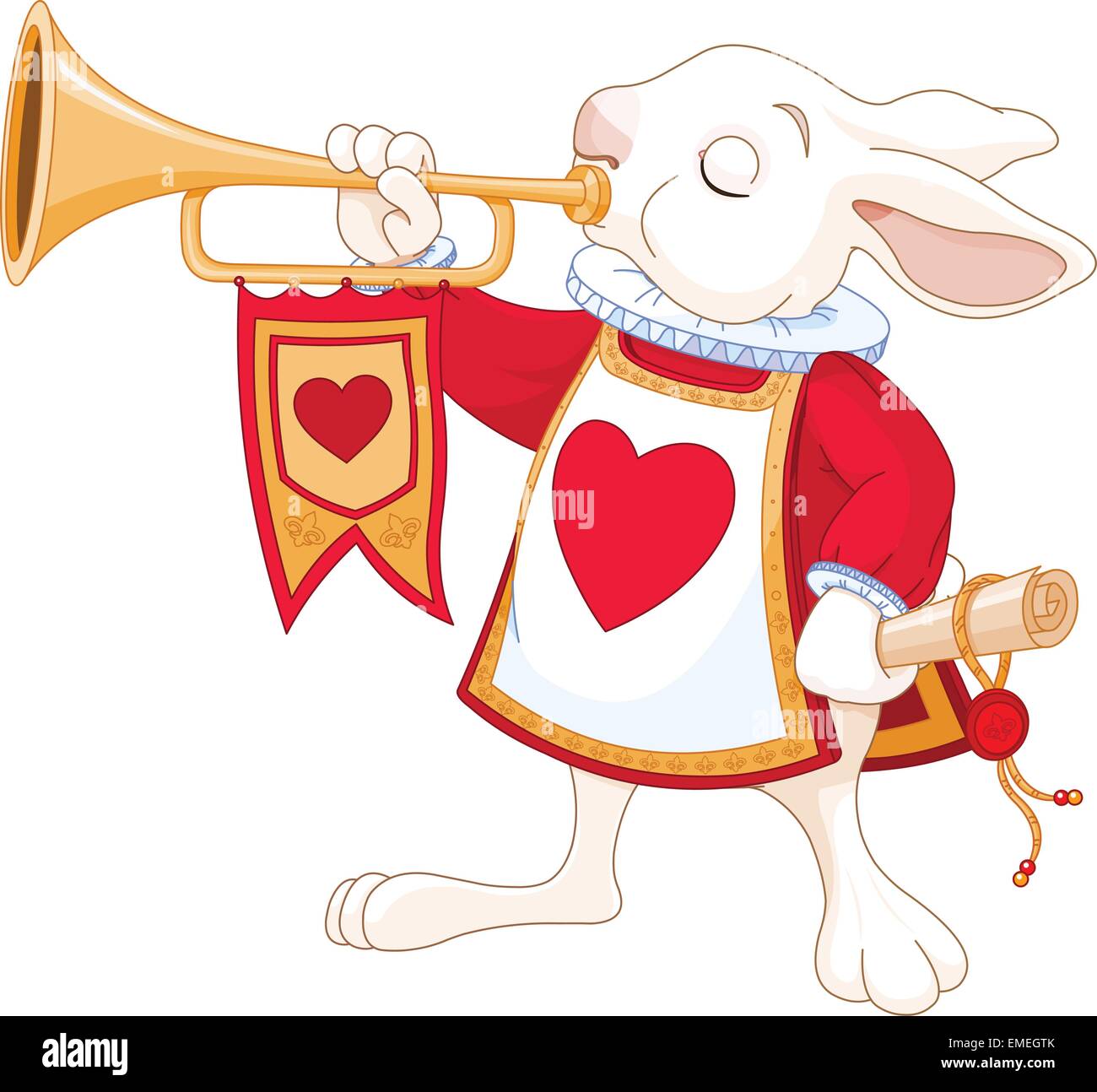 Rabbit with bugle Stock Vector Images - Alamy
