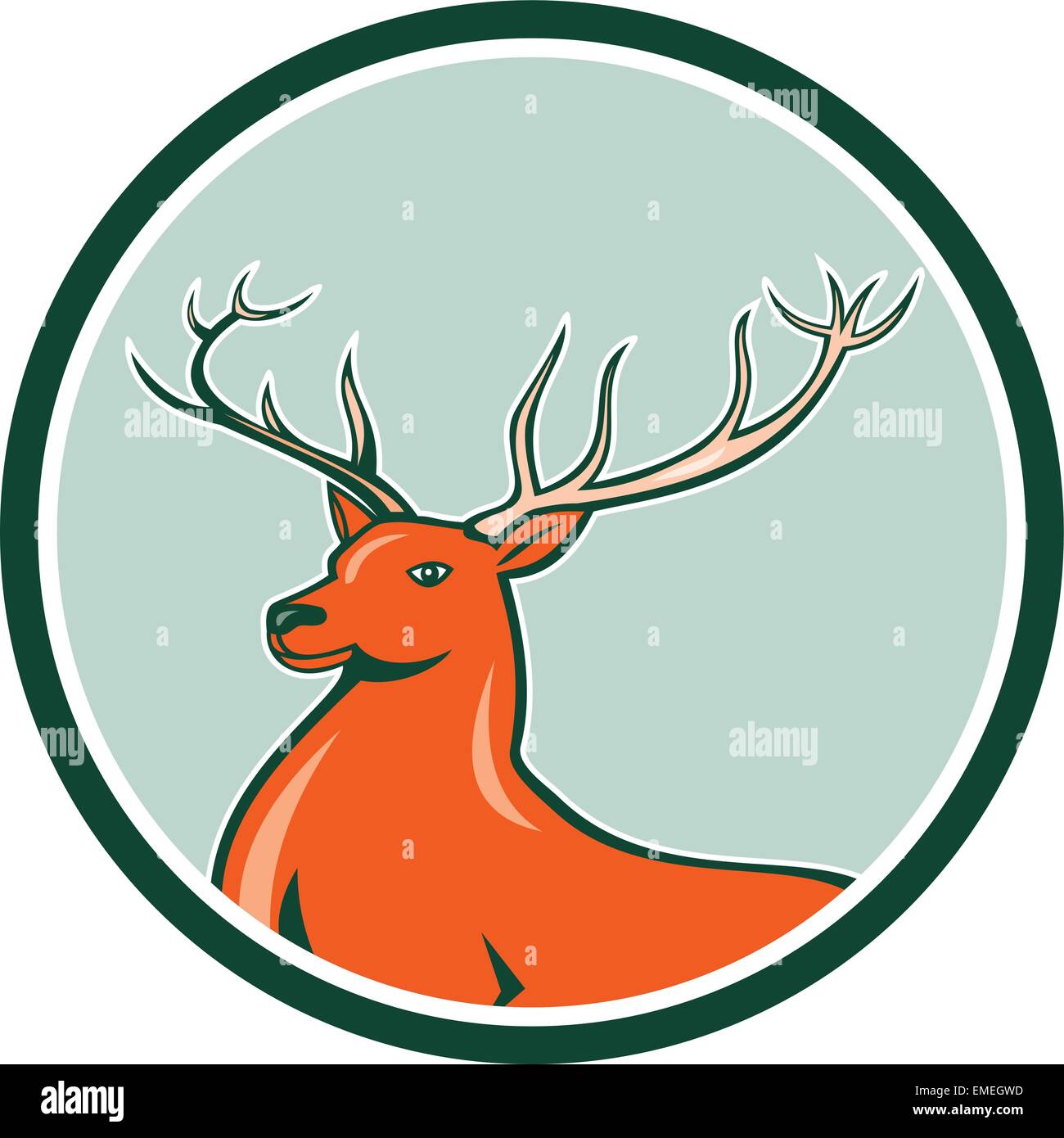 Red deer side view Stock Vector Images - Alamy