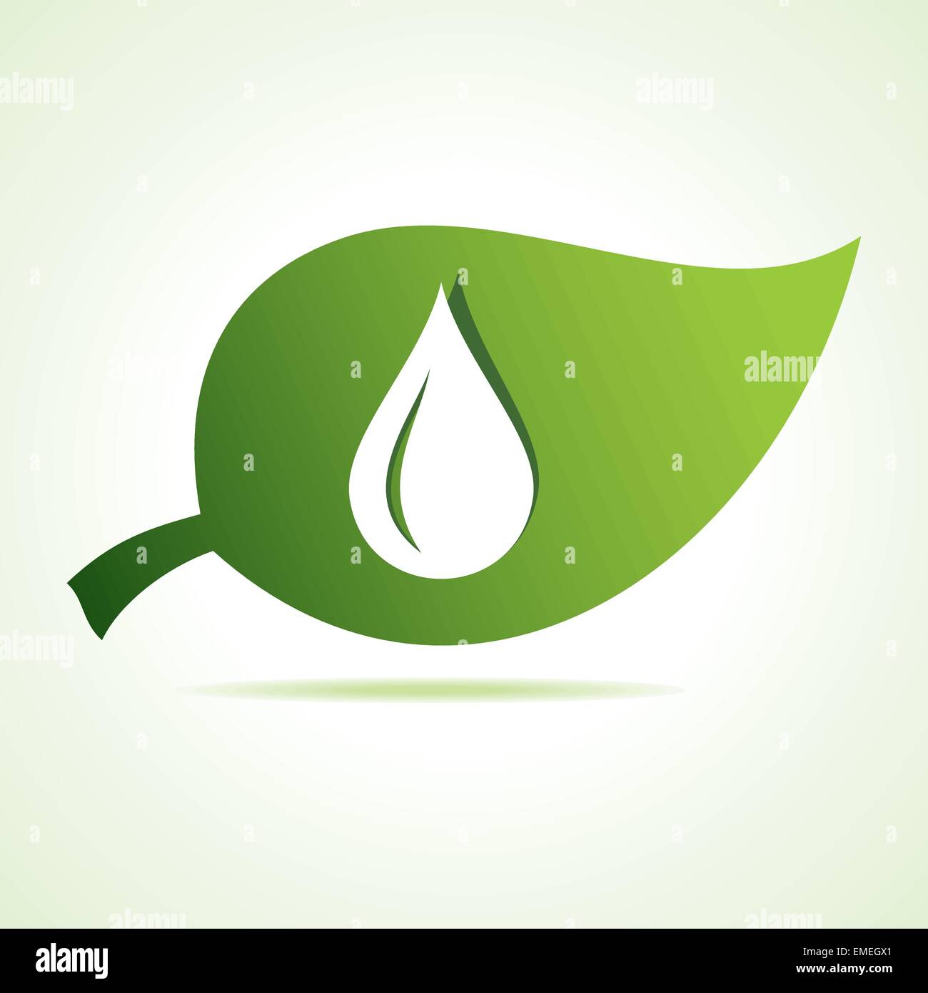 water drop icon at leaf stock vector Stock Vector Image & Art - Alamy