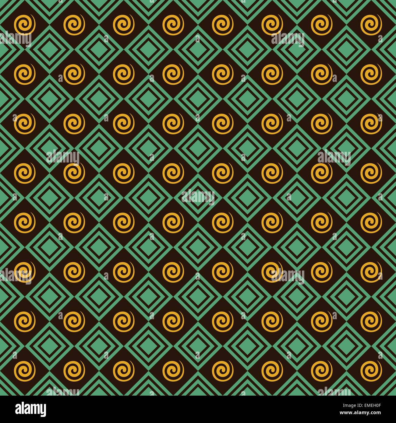 Retro spiral and square pattern background Stock Vector Image & Art - Alamy