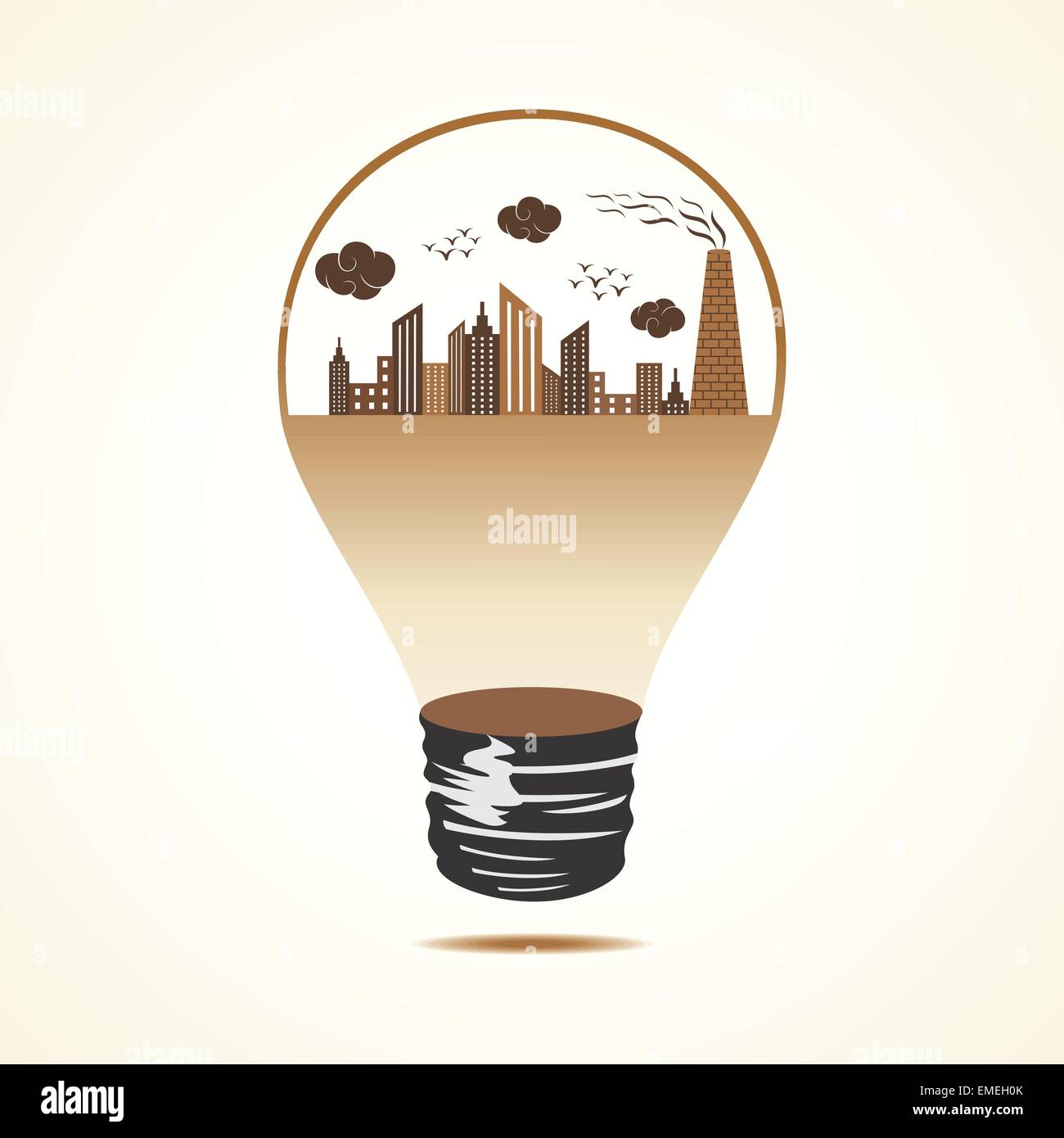 Urban air pollution polluted Stock Vector Images - Alamy