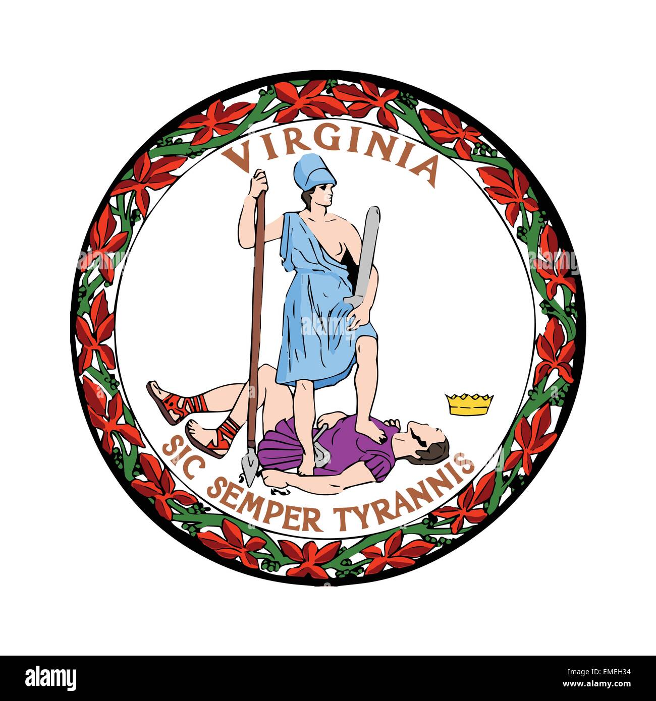 Virginia State Seal Stock Vector Image & Art - Alamy
