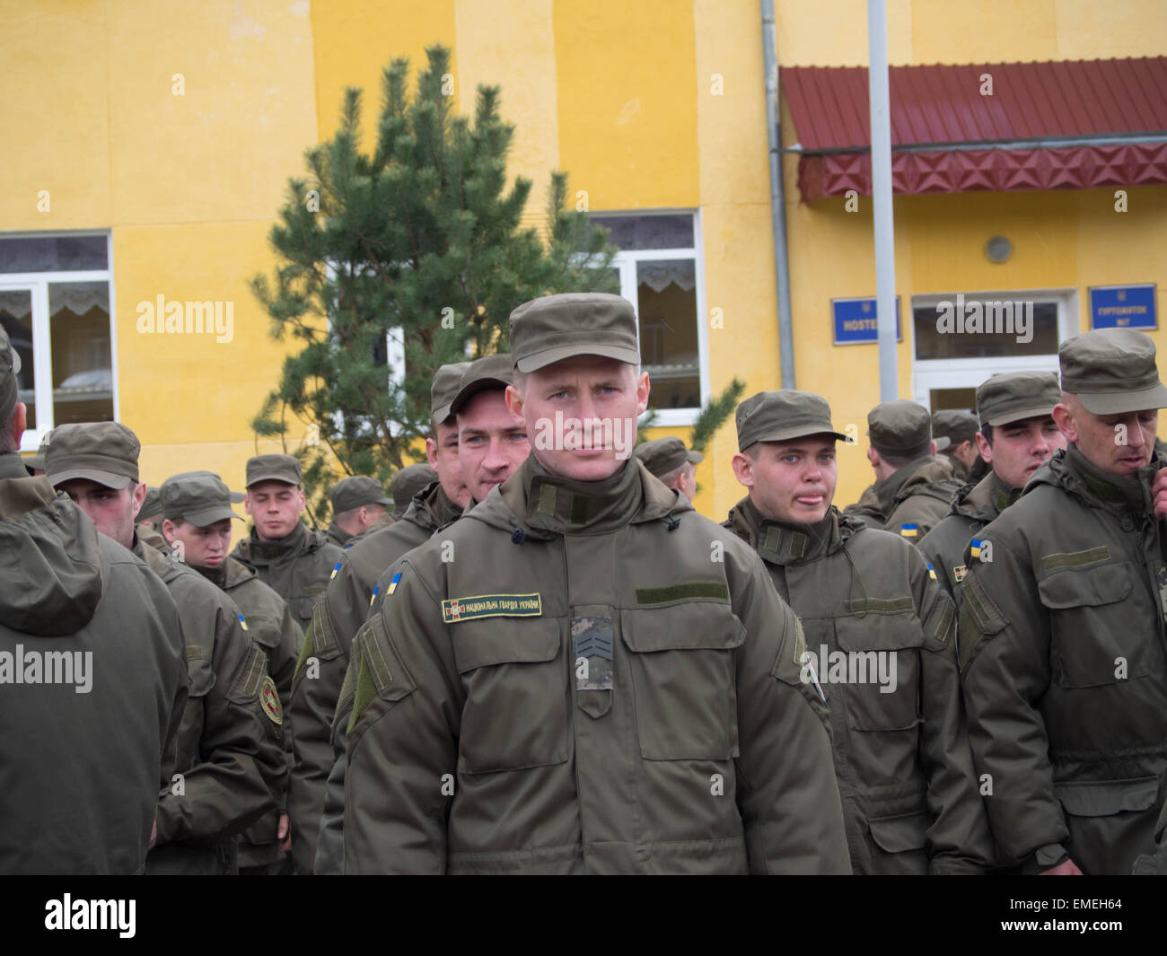 Lviv Region, Ukraine. 20th April, 2015. military airborne brigade ...
