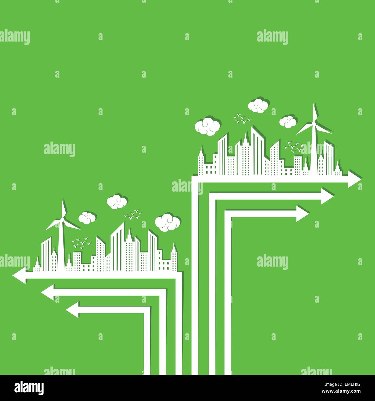 Ecology concept with arrow Stock Vector Image & Art - Alamy