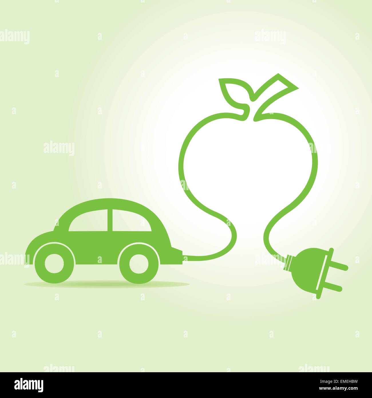 Energy green eco car Stock Vector Images - Alamy