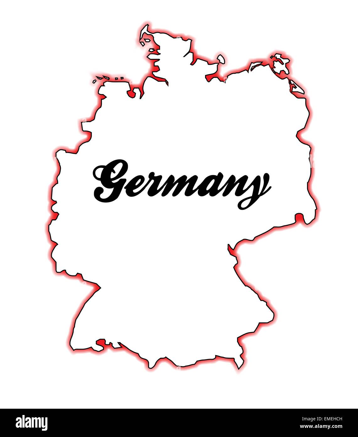 Outline germany map vector Cut Out Stock Images & Pictures - Alamy