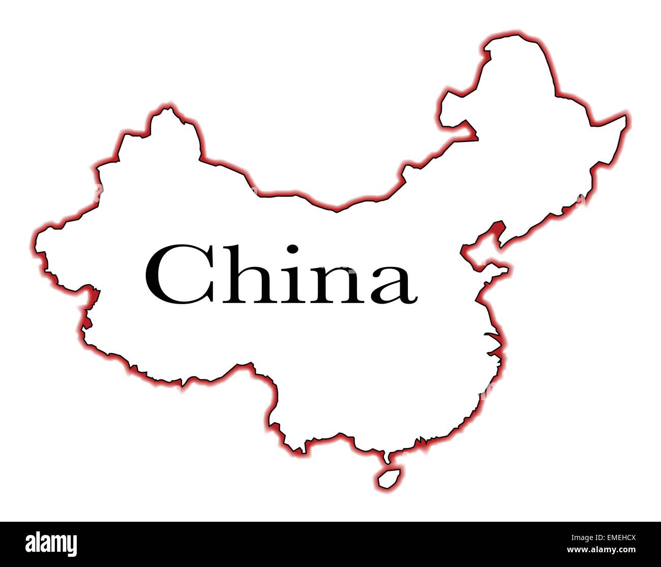 Outline map of china hi-res stock photography and images - Alamy