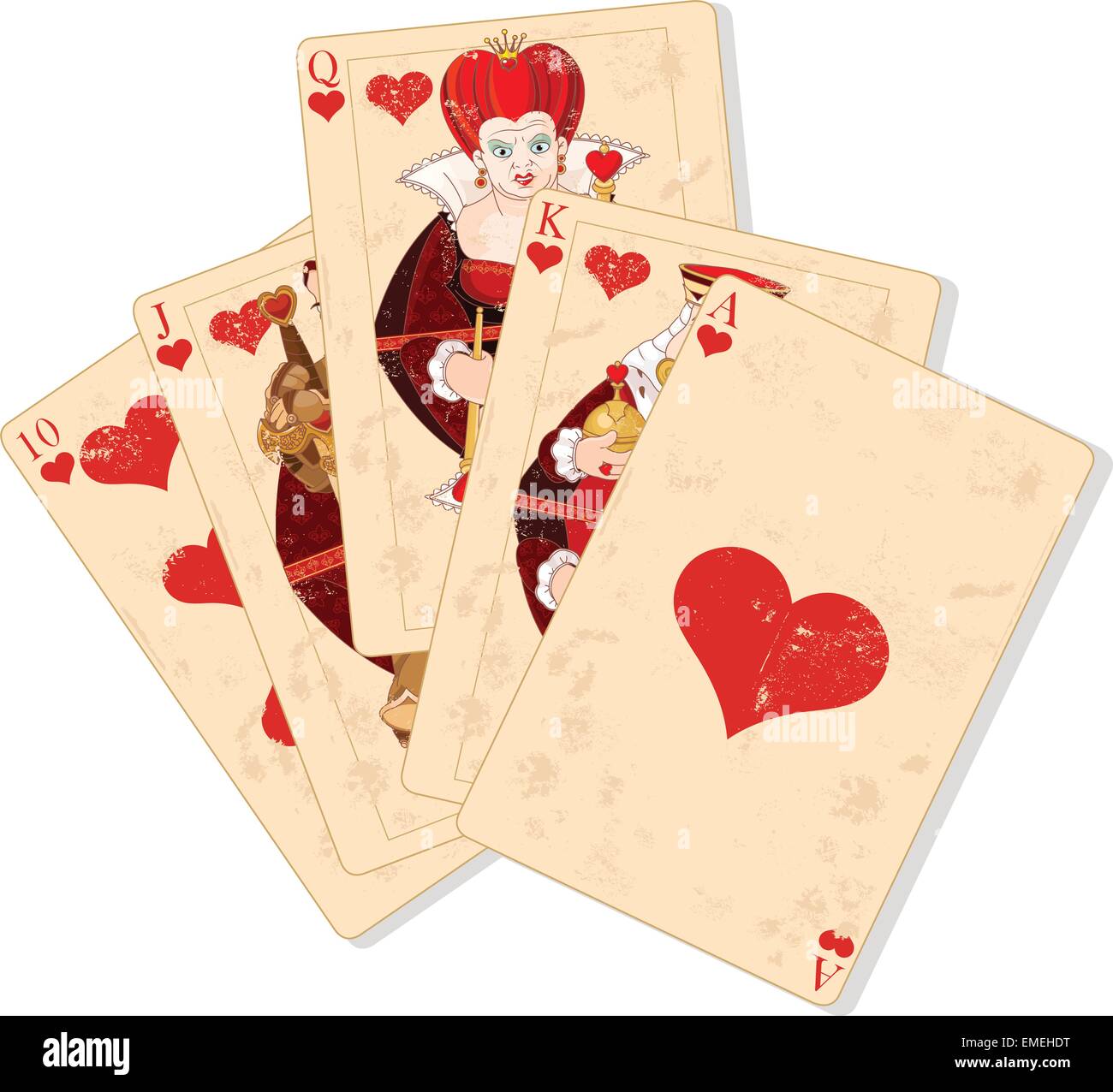 Playing Cards Hearts Royal Flush