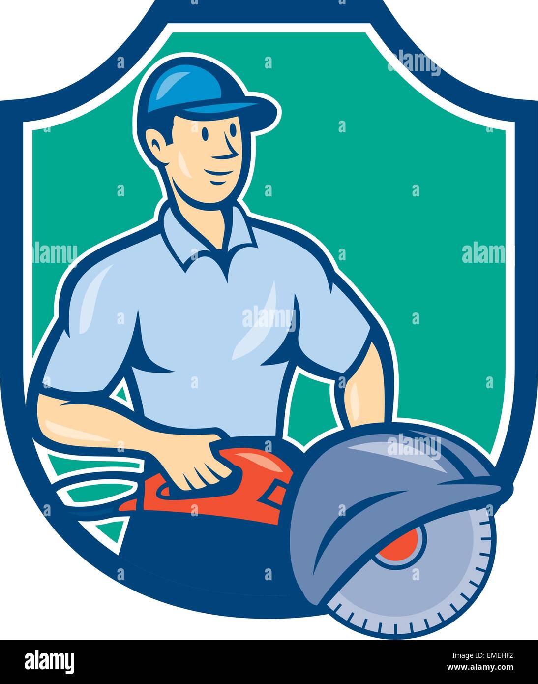 Circular saw concrete Stock Vector Images - Alamy