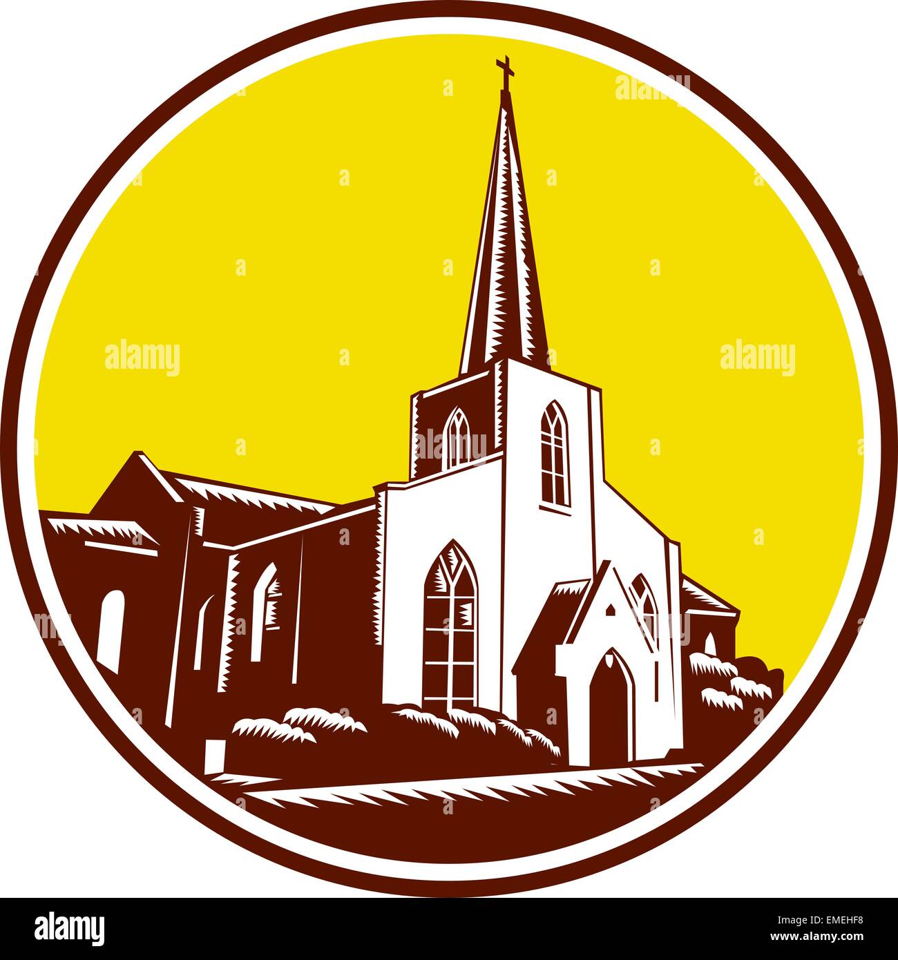 A protestant church Stock Vector Images - Alamy