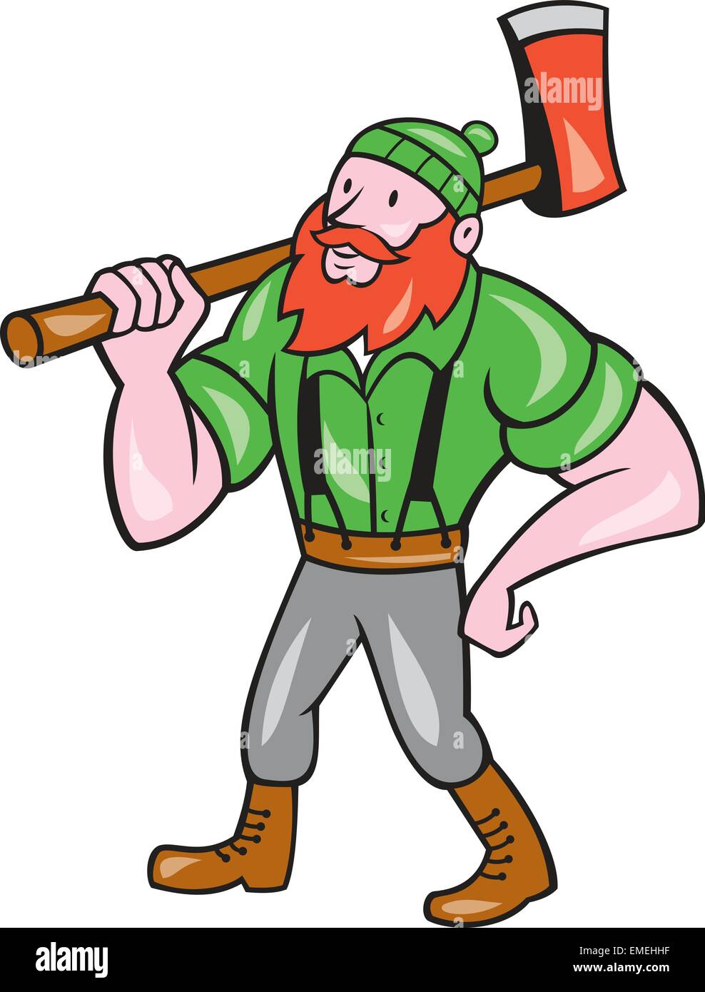 Paul Bunyan LumberJack Isolated Cartoon Stock Vector Image & Art - Alamy