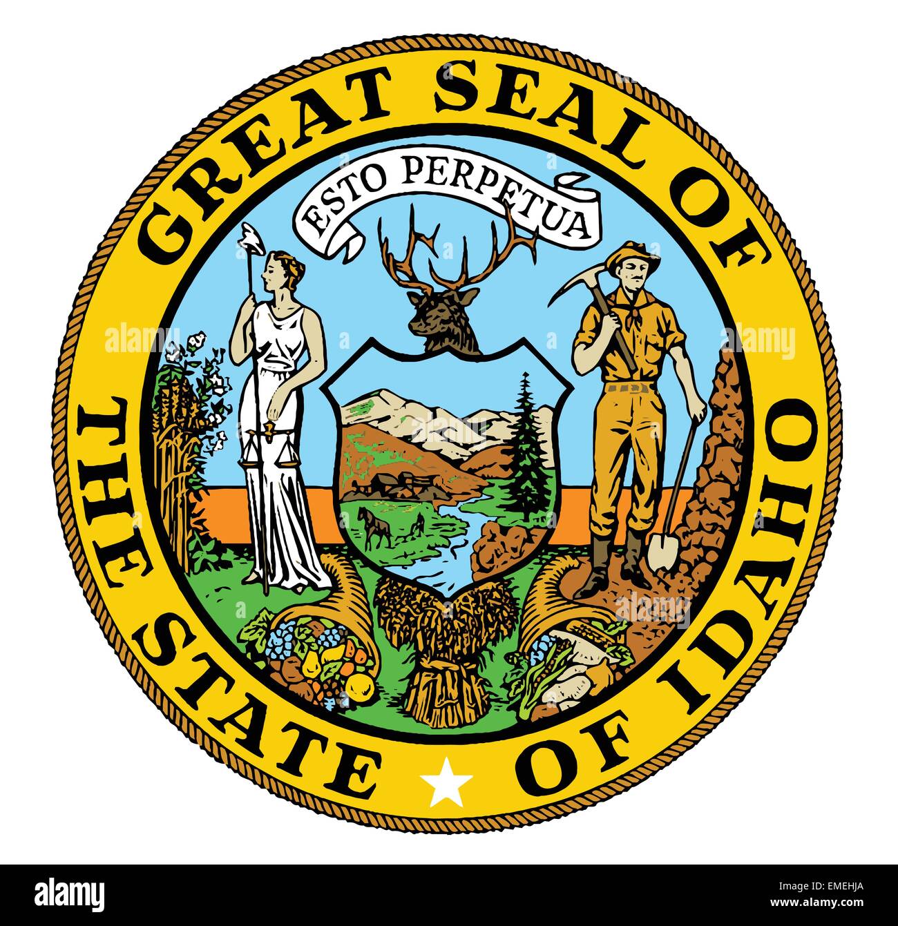 Idaho State Seal Stock Vector Image & Art - Alamy