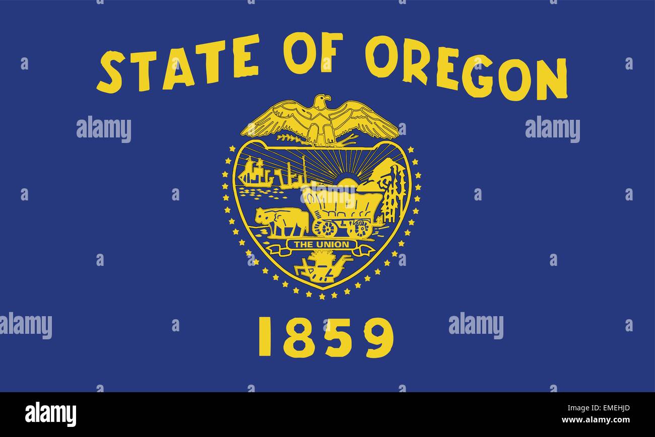 Oregon State Flag Stock Vector Image & Art - Alamy
