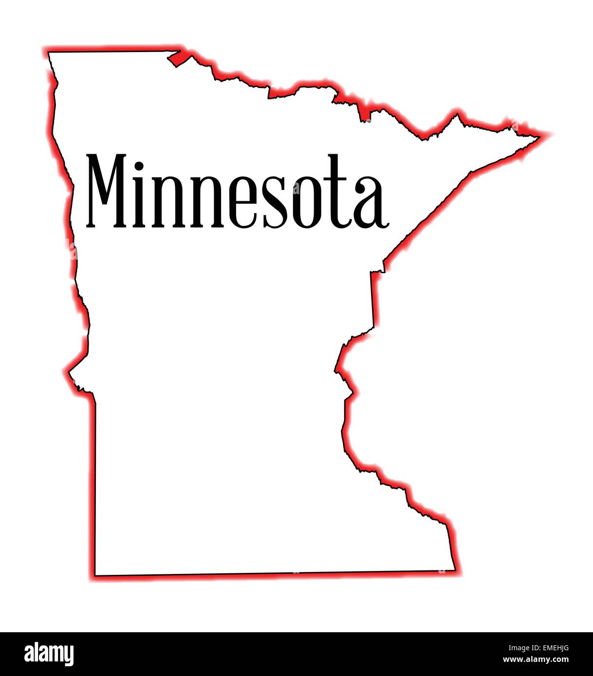 Minnesota outline vector hi-res stock photography and images - Alamy