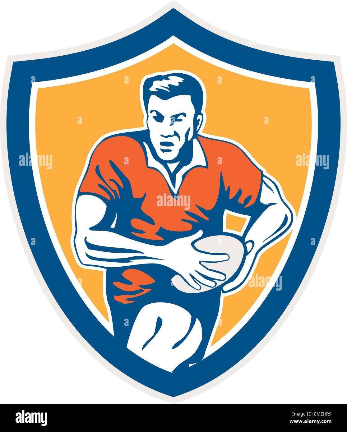 Holding rugby ball Stock Vector Images - Alamy