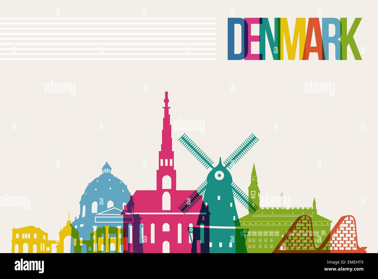 Historic landmarks copenhagen Stock Vector Images - Alamy