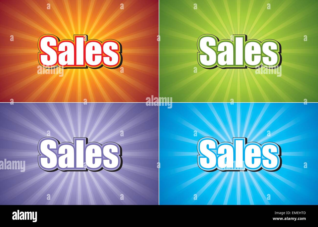 Sales Four Colors Stock Vector Image & Art - Alamy