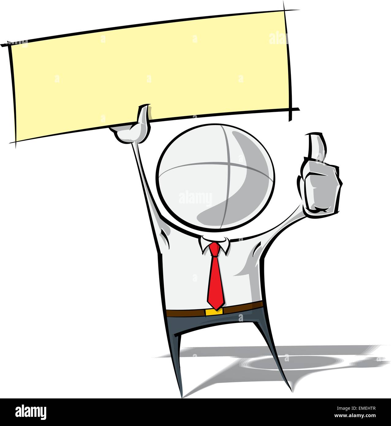 Simple Business People Thumbs Up Label Stock Vector Image & Art - Alamy