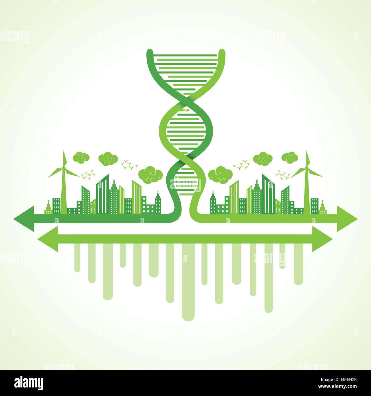Ecology concept with DNA strand - vector illustration Stock Vector ...