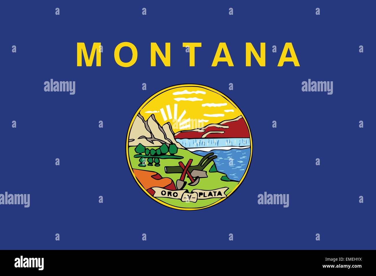 Montana State Flag Stock Vector Image & Art - Alamy