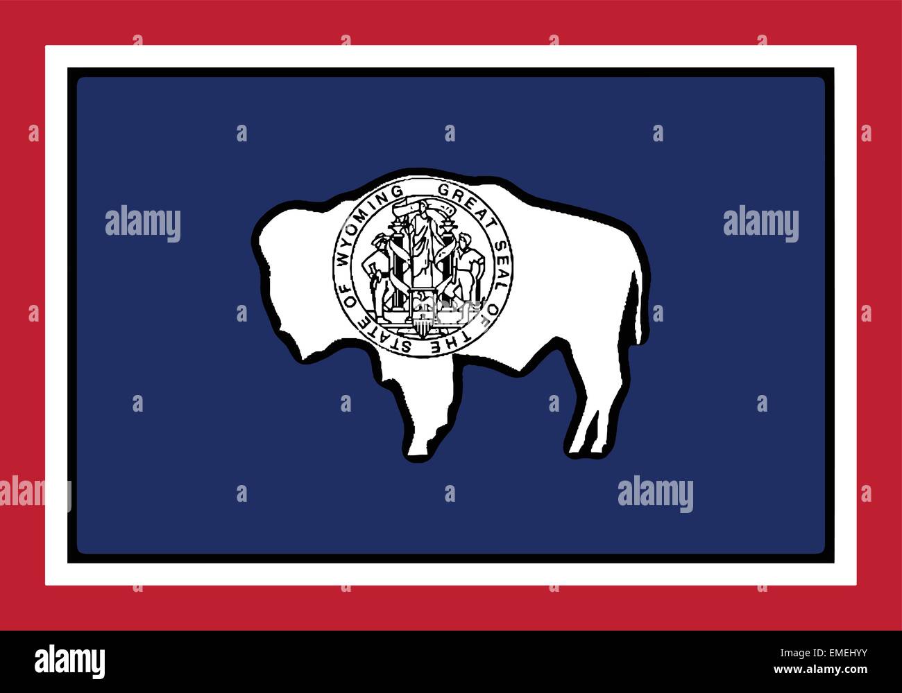Wyoming State Flag Stock Vector Image & Art - Alamy