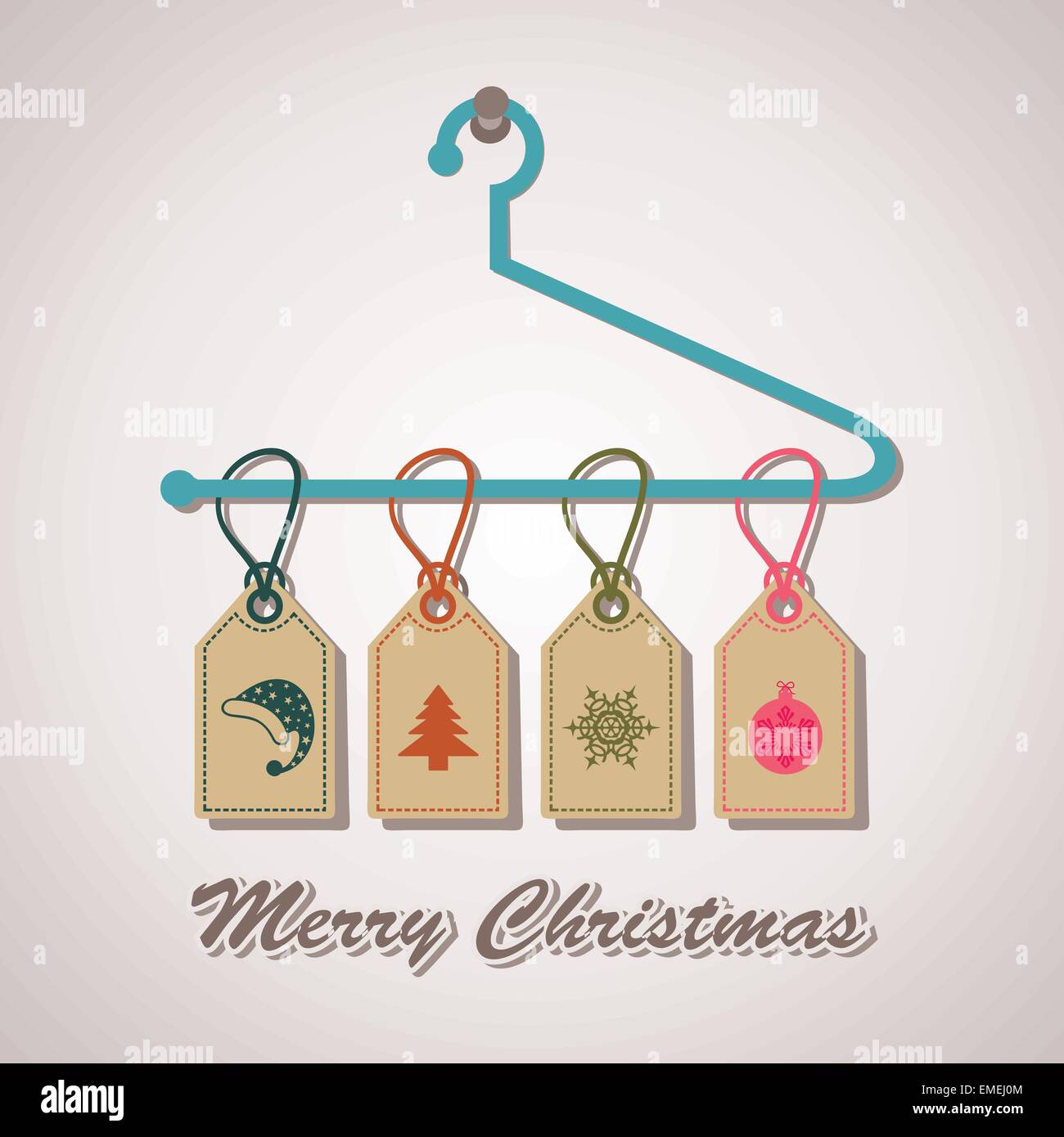 Christmas message on tree Stock Vector Images - Alamy